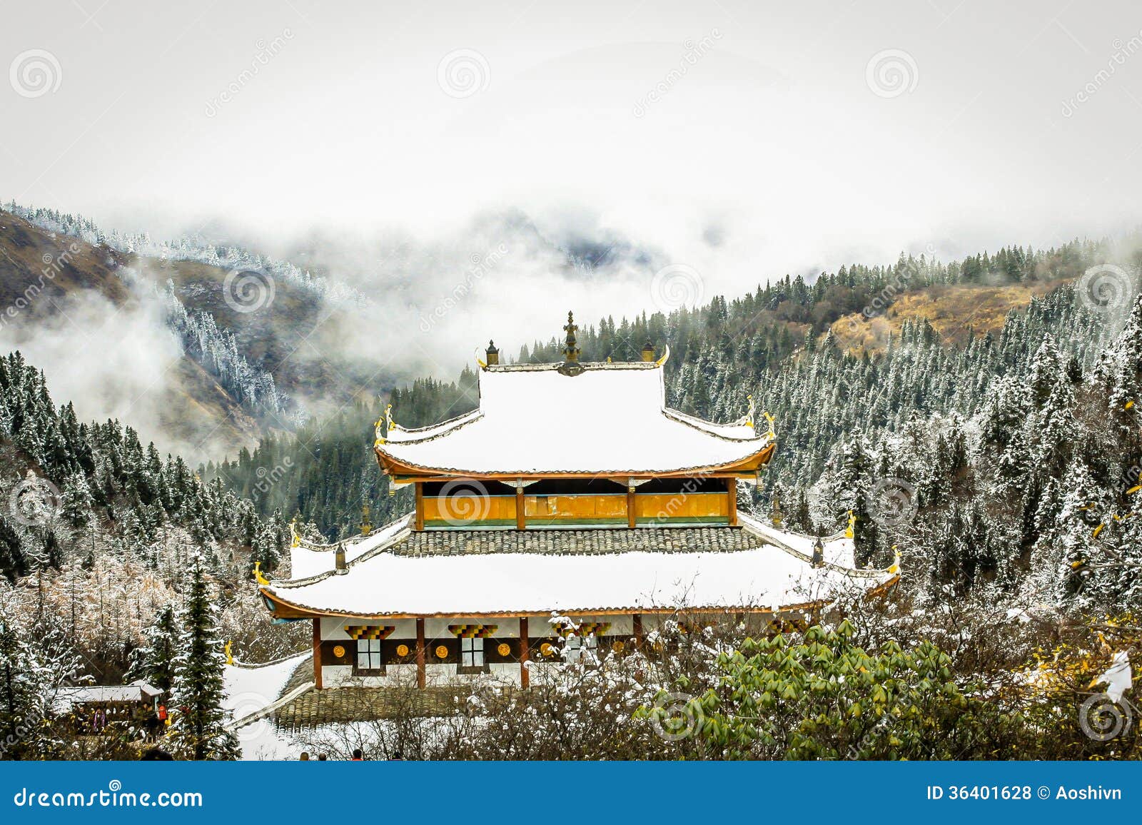Huanglong National Park stock photo. Image of landmark - 36401628