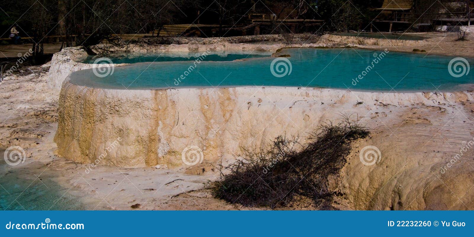 Huanglong pool stock photo. Image of asia, cloud, beautiful - 22232260