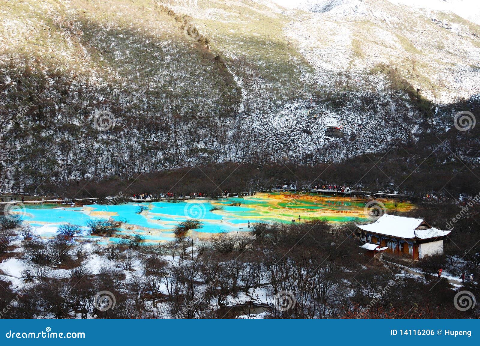 Huanglong Scenic Area in Winter Stock Photo - Image of jiuzhaigou ...