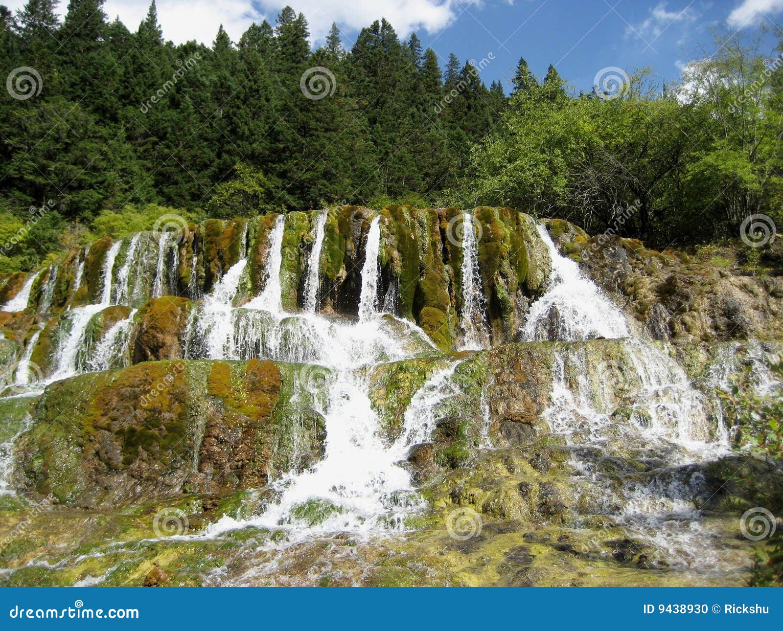Huanglong waterfall stock photo. Image of colorful, beautiful - 9438930