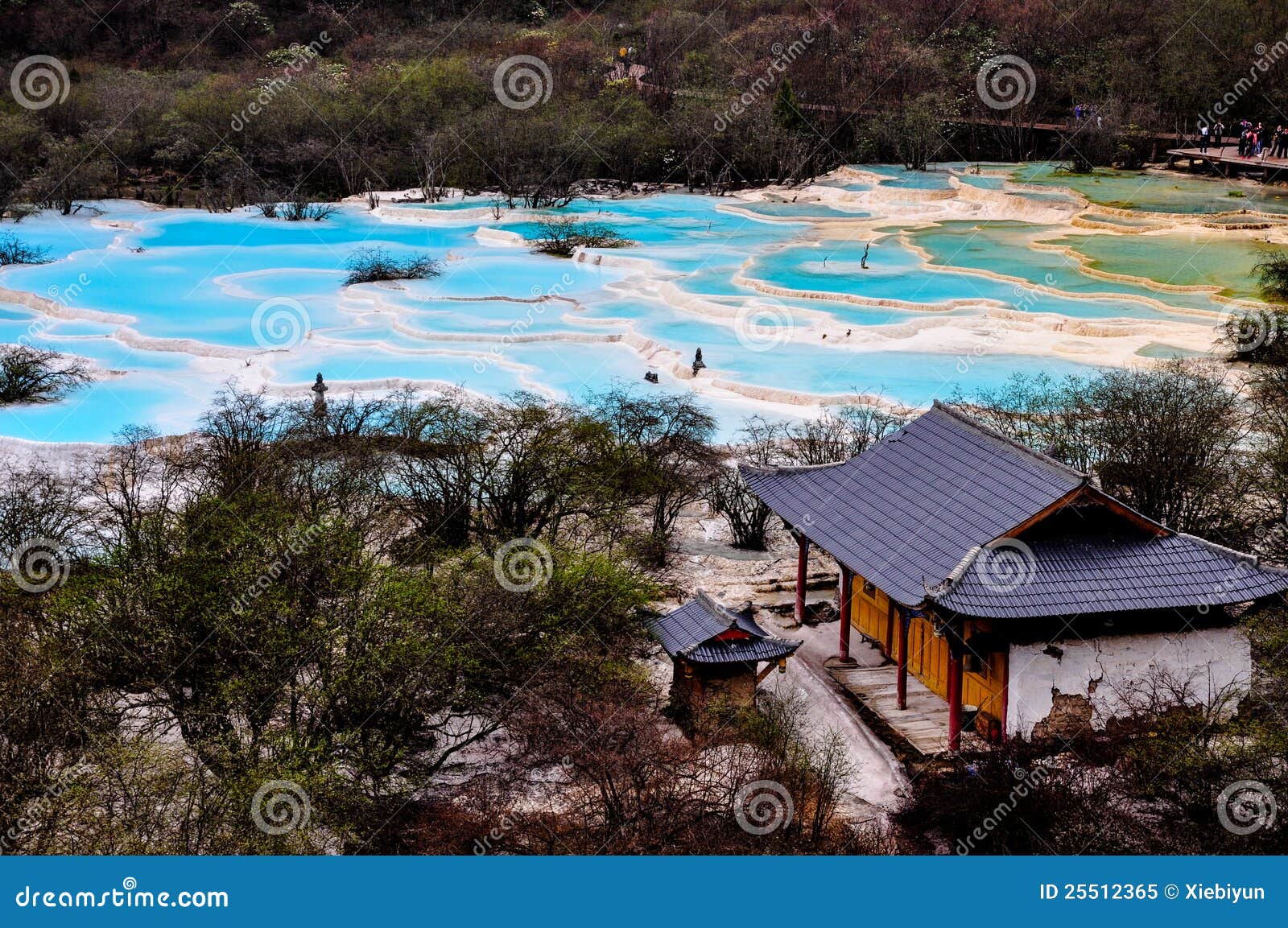 Huanglong, Yellow Dragon Valley, China Stock Image - Image of lake ...
