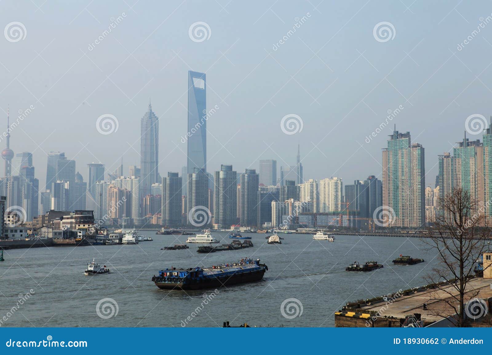 The Huangpu River in Shanghai,China Editorial Photography - Image of ...
