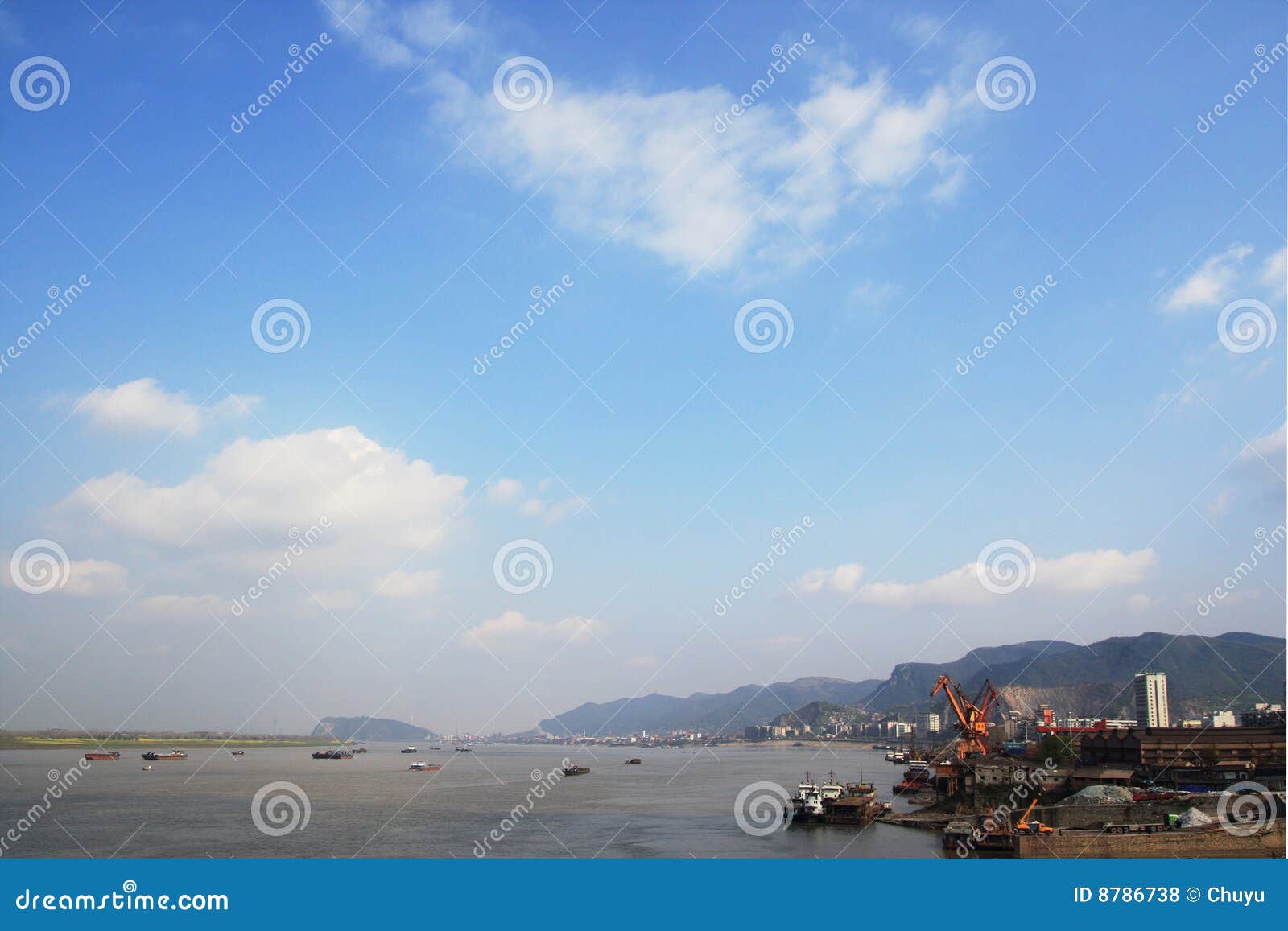 Huangshi city stock photo. Image of white, ports, river - 8786738