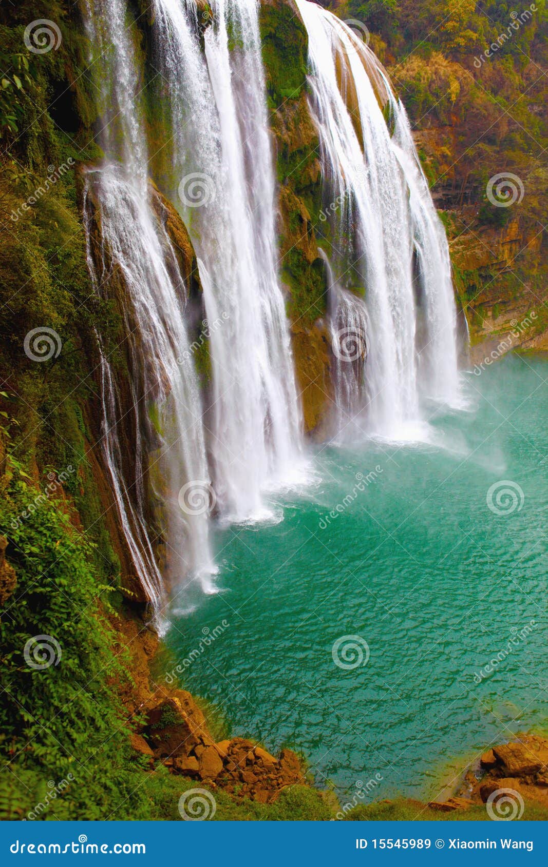 Huanguoshu waterfall stock image. Image of seasonal, water - 15545989