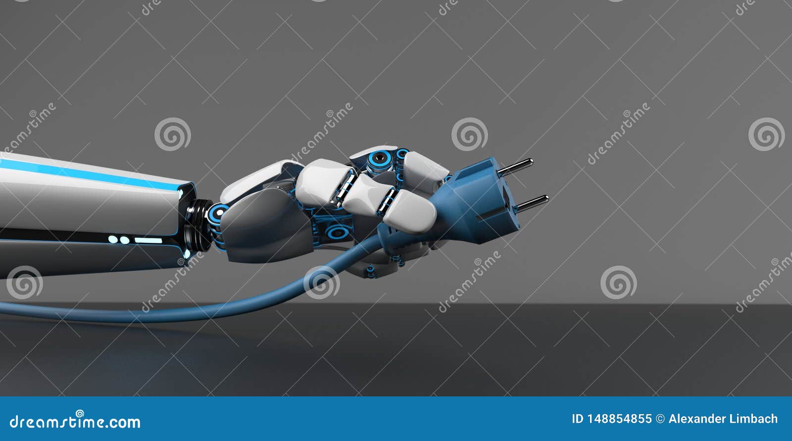 Robot Hand Power Plug stock illustration. Illustration of industry ...