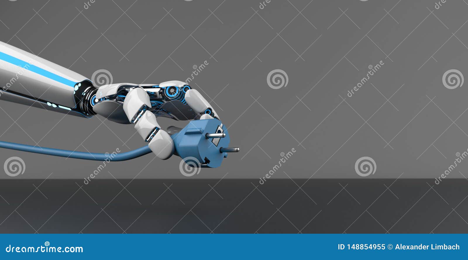Robot Hand Power Plug stock illustration. Illustration of hand - 148854955