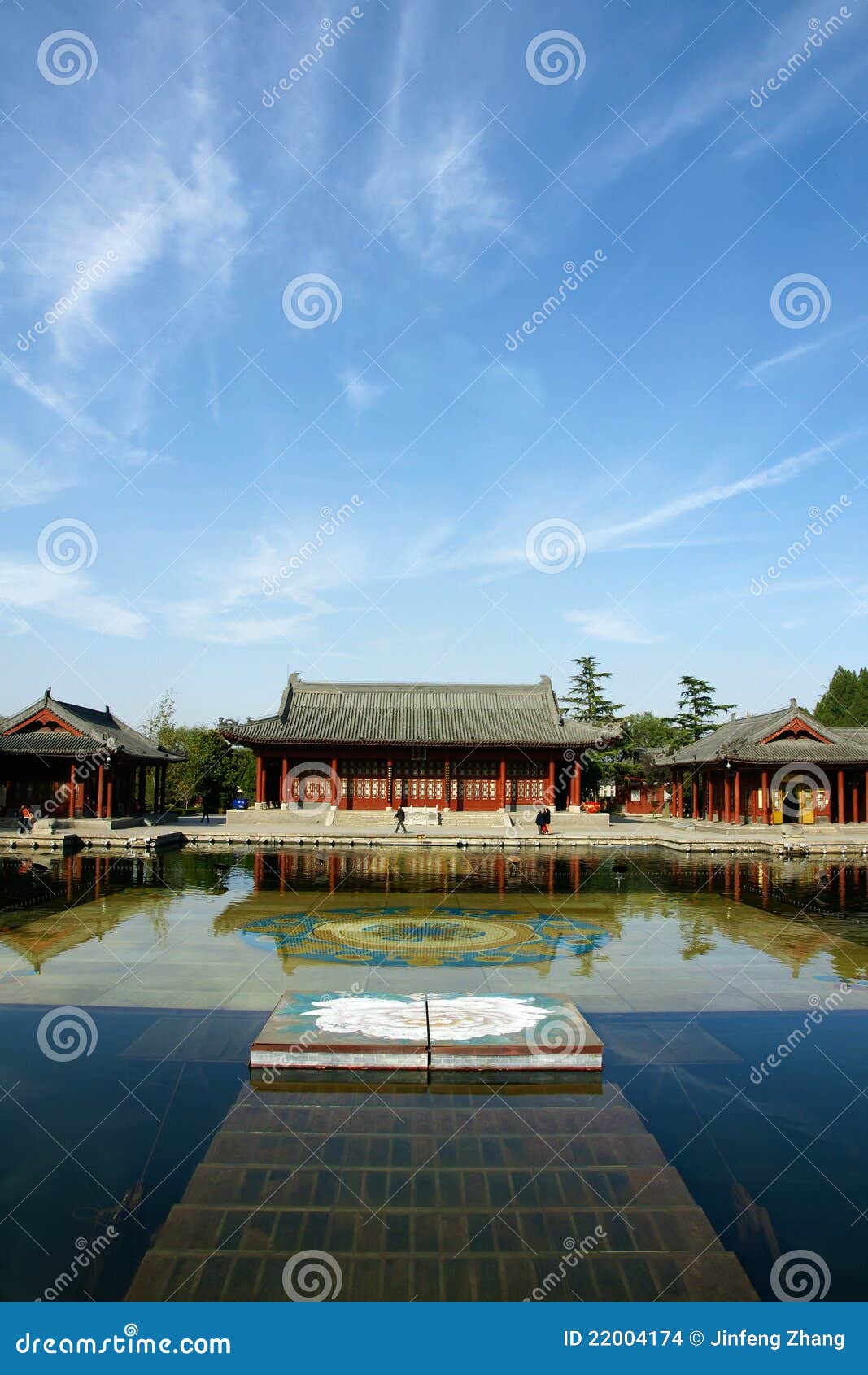 Huaqing Pool Park stock photo. Image of china, tang, blue - 22004174