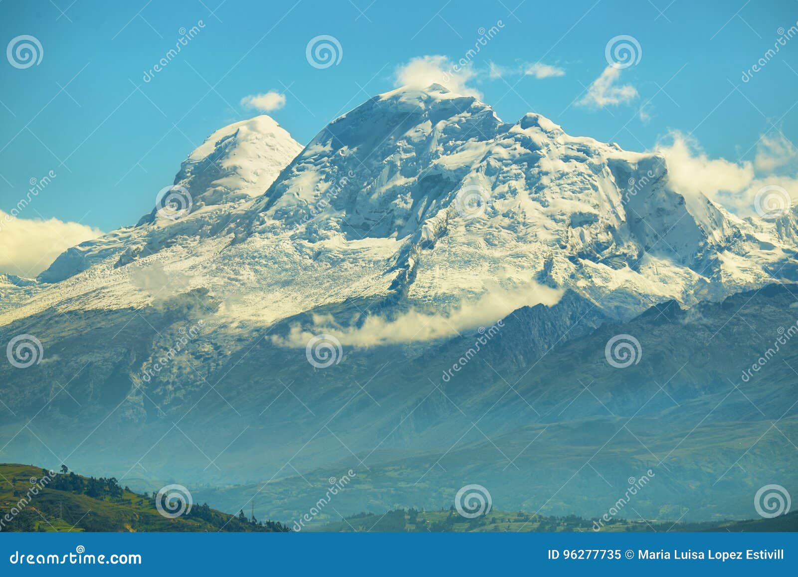Huascaran peak, Peru stock image. Image of high, peru - 96277735