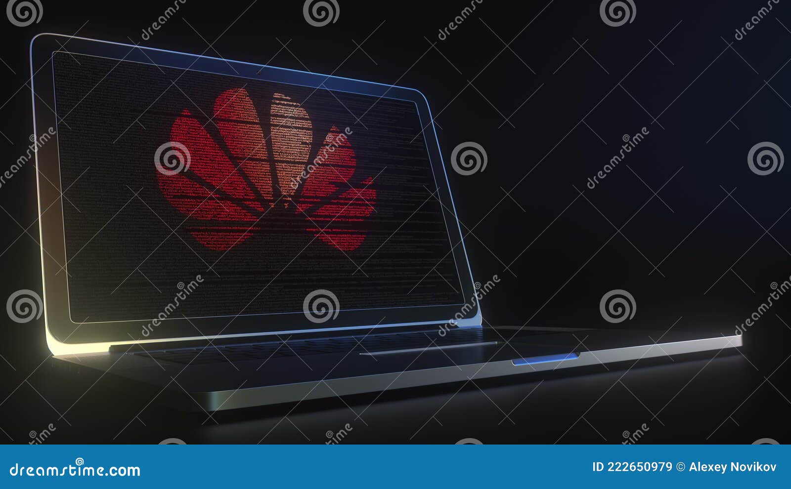 HUAWEI Logo Made with Computer Code on the Laptop Screen. Editorial ...