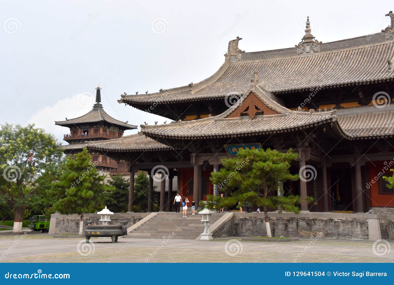 Huayan Monastery, Datong, China Stock Photo - Image of complex ...