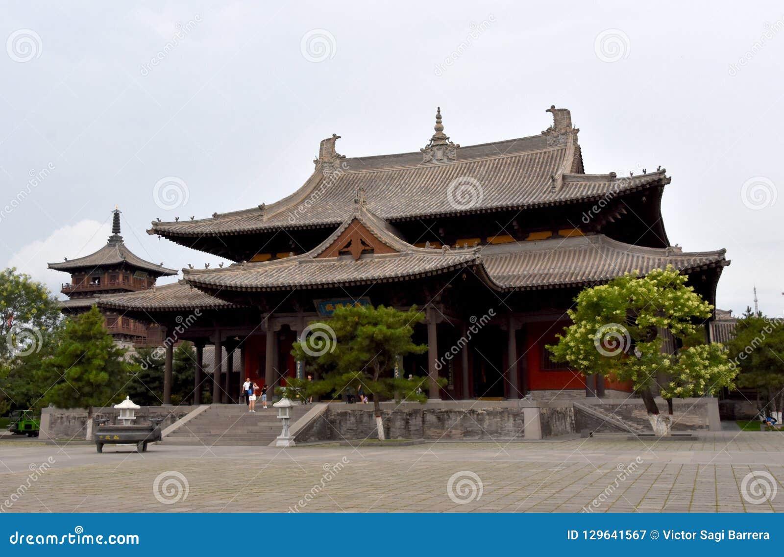 Huayan Monastery, Datong, China Stock Image - Image of huayan, tower ...
