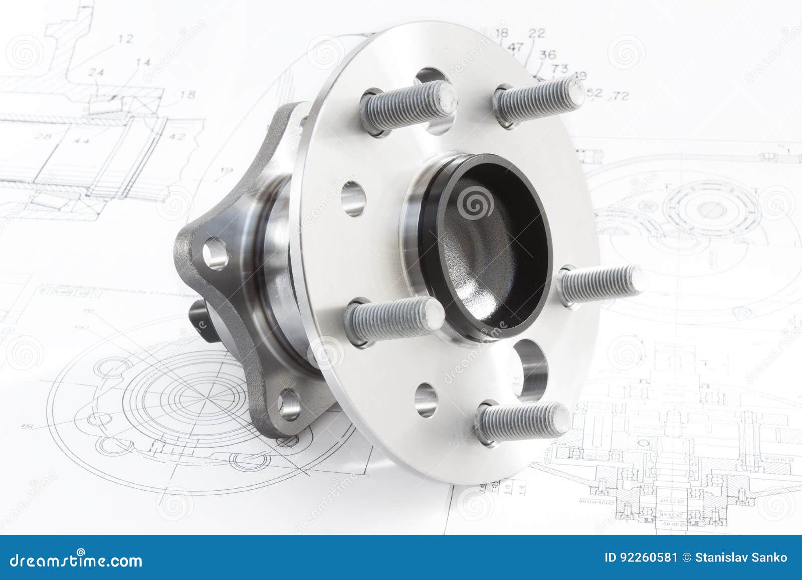 Hub with bearing stock image. Image of caliper, abstract - 92260581