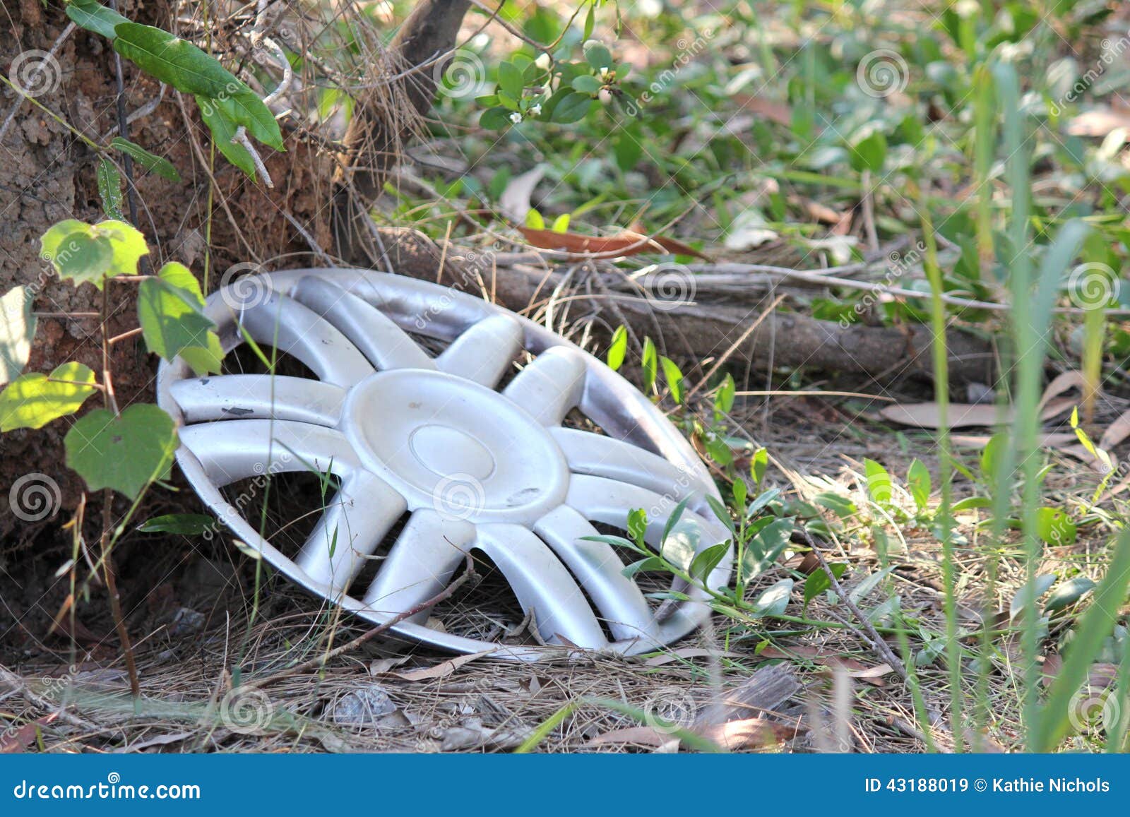 Hub Cap by the Side of the Road Stock Image - Image of automobile ...