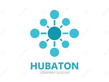 Hub connection logo design stock vector. Illustration of link - 75269485