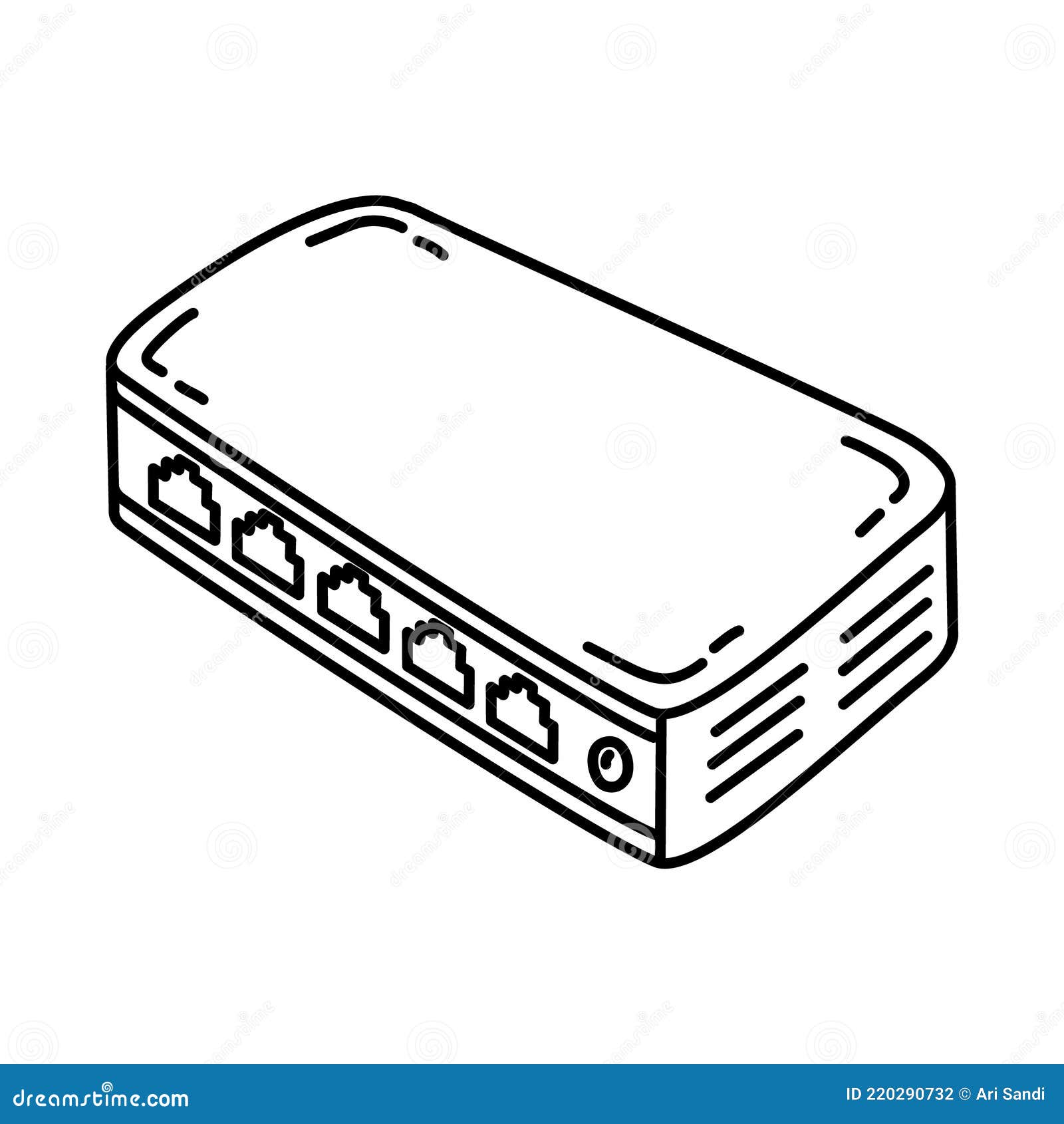 Hub Icon. Doodle Hand Drawn or Outline Icon Style Stock Vector ...