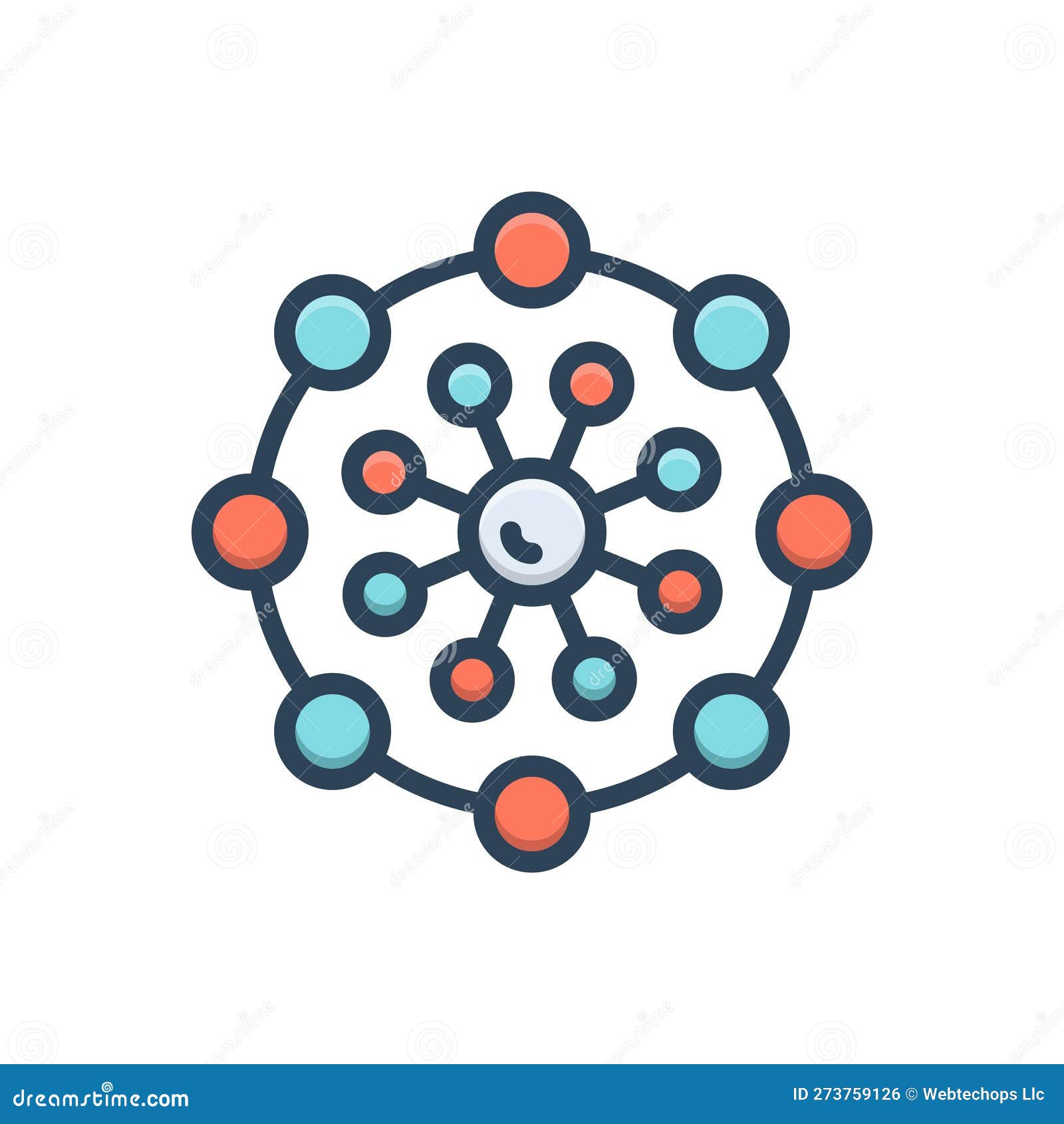 Color Illustration Icon for Hub, Multiple and Structure Stock ...