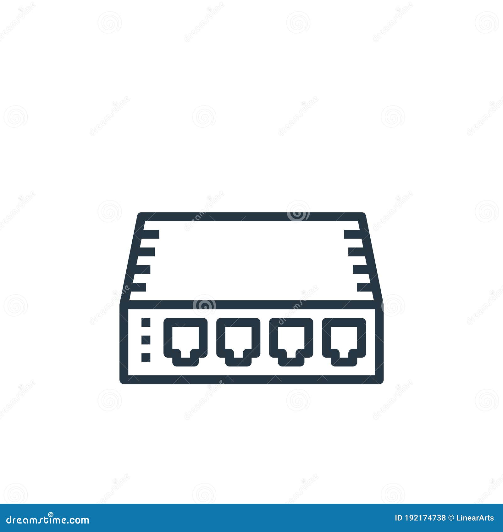 Hub Icon Vector from Computer Hardware Concept. Thin Line Illustration ...