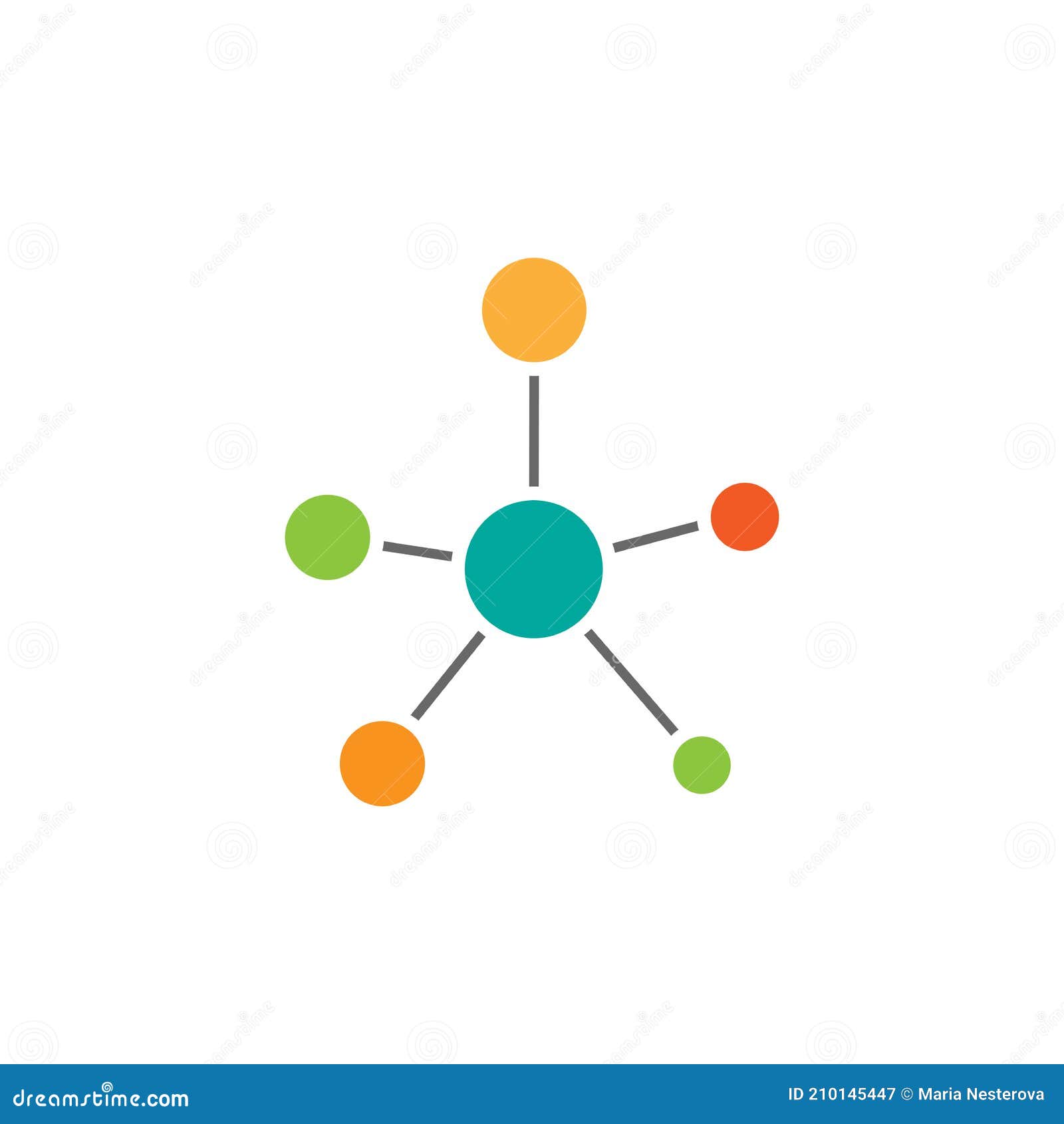 Hub Network Connection Icon Isolated on White. Tech or Technology Logo ...