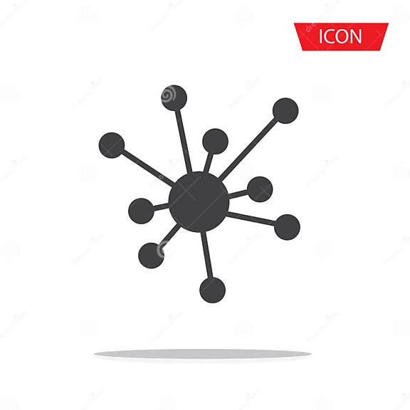 Hub Network Connection Icon Vector Isolated on Background Stock Vector ...
