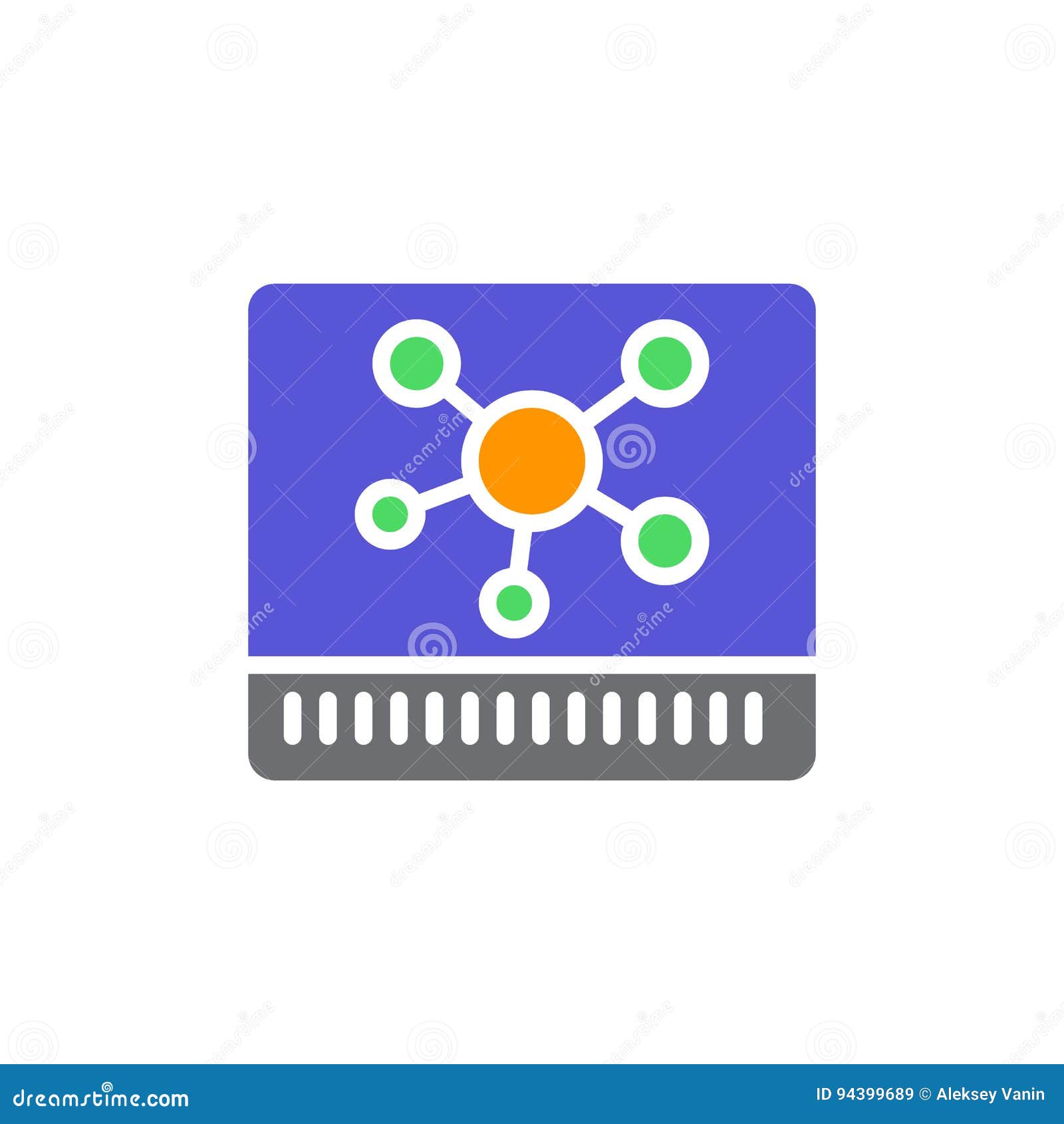 Hub Vector Icon, Colorful Sign. Stock Vector - Illustration of vector ...