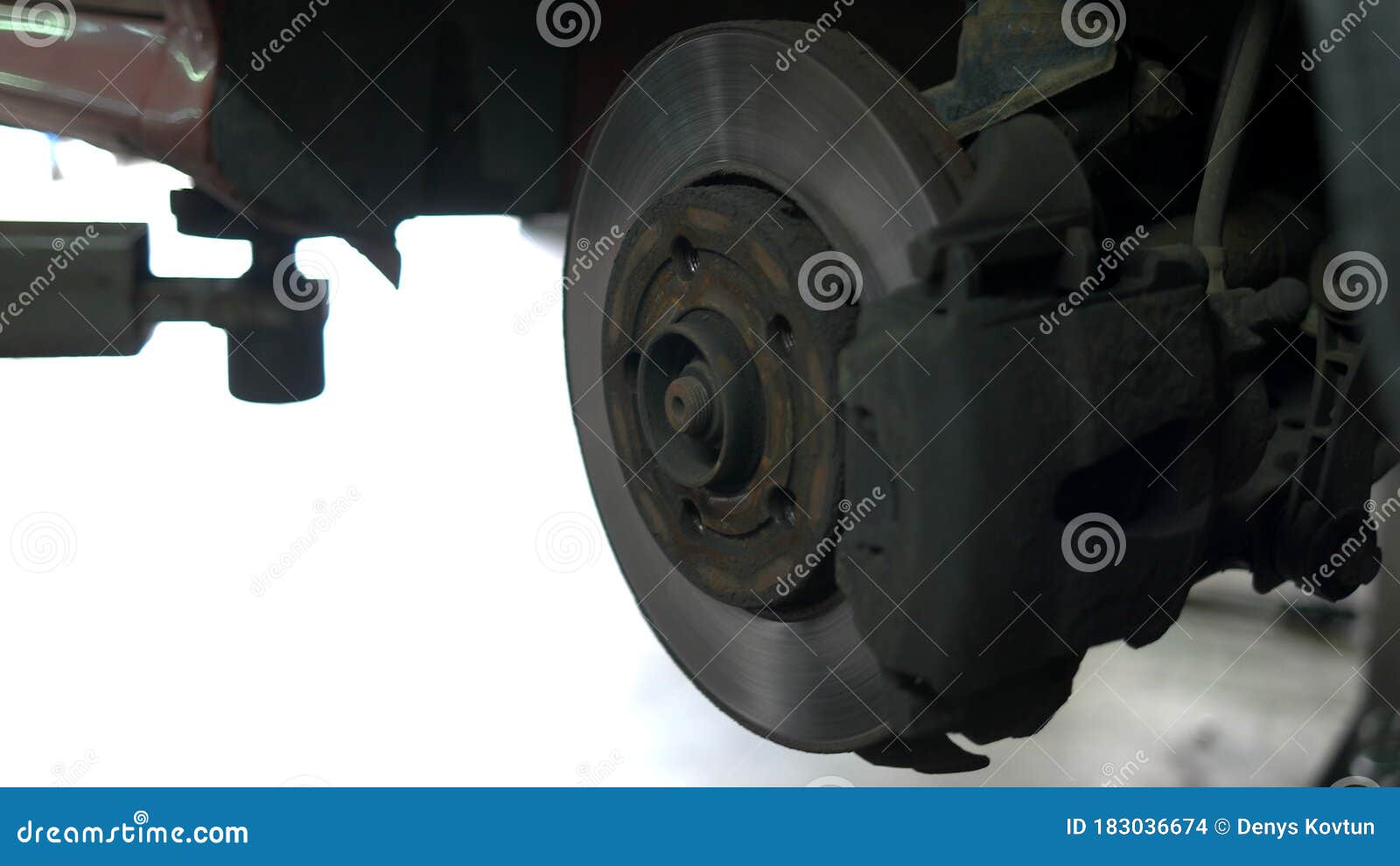 The Hub of a Wheel in a Car Service. Stock Photo - Image of labor ...