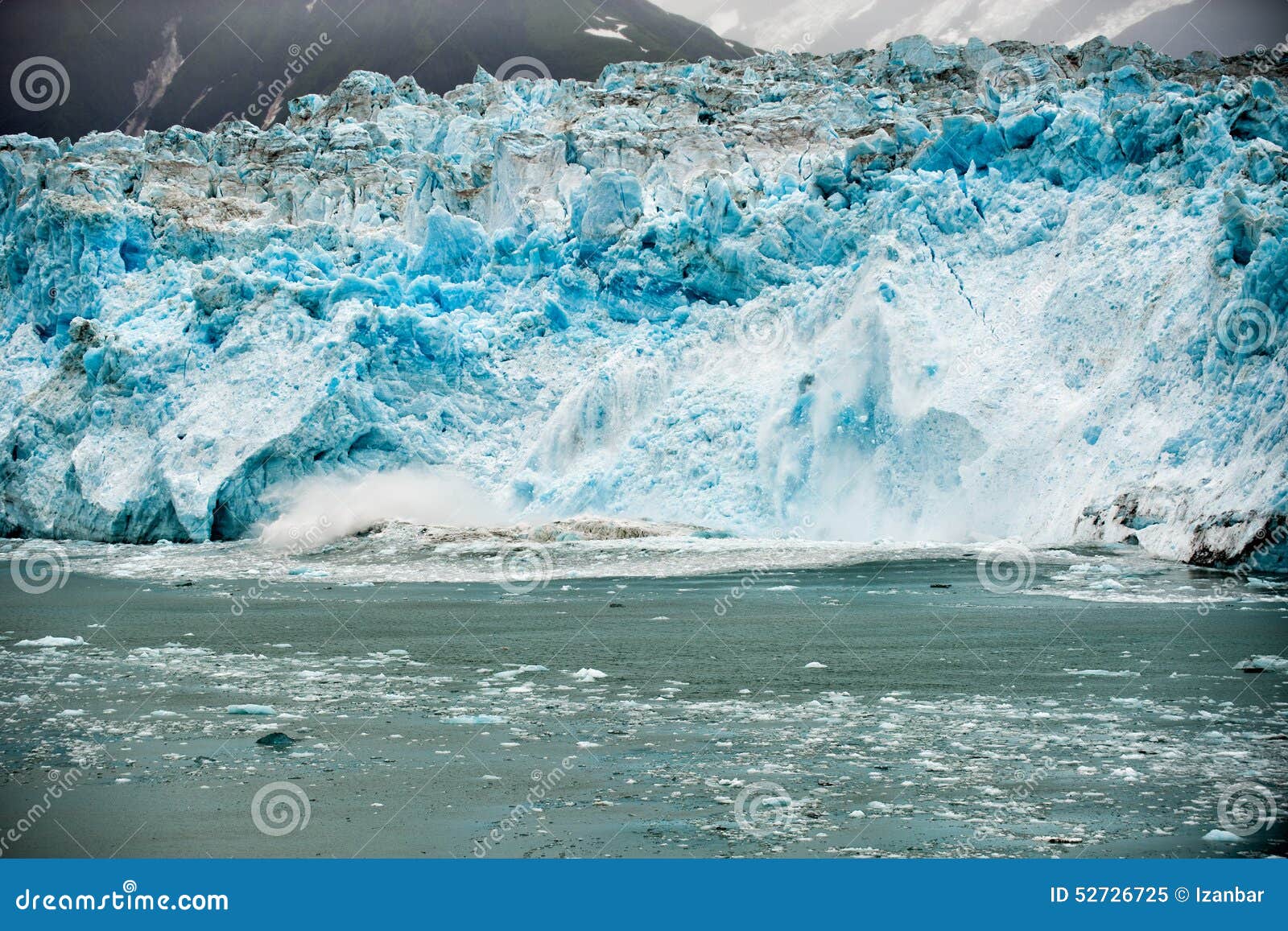Hubbard Glacier while Melting in Alaska Stock Image - Image of blue ...