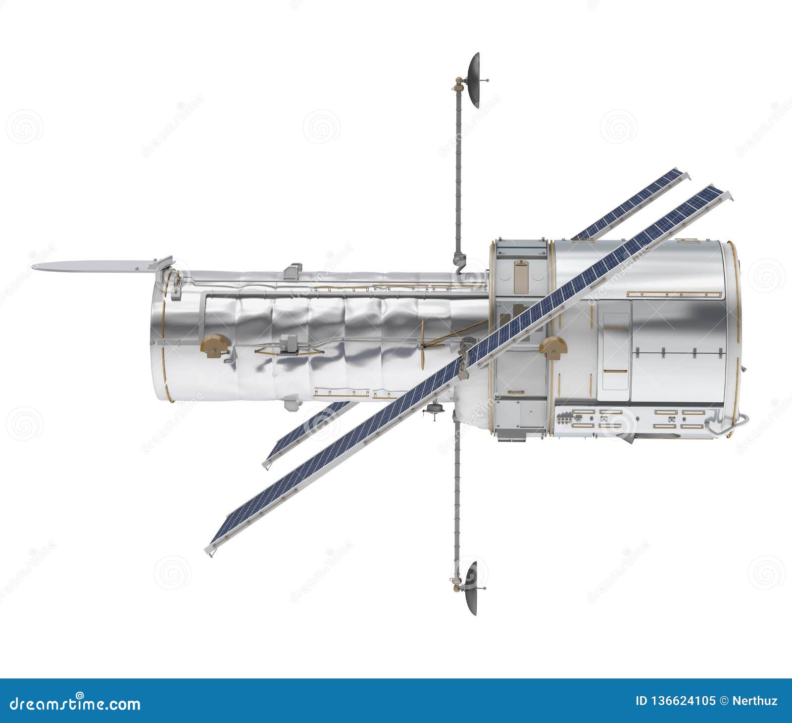 Hubble Space Telescope Isolated Stock Illustration - Illustration of ...