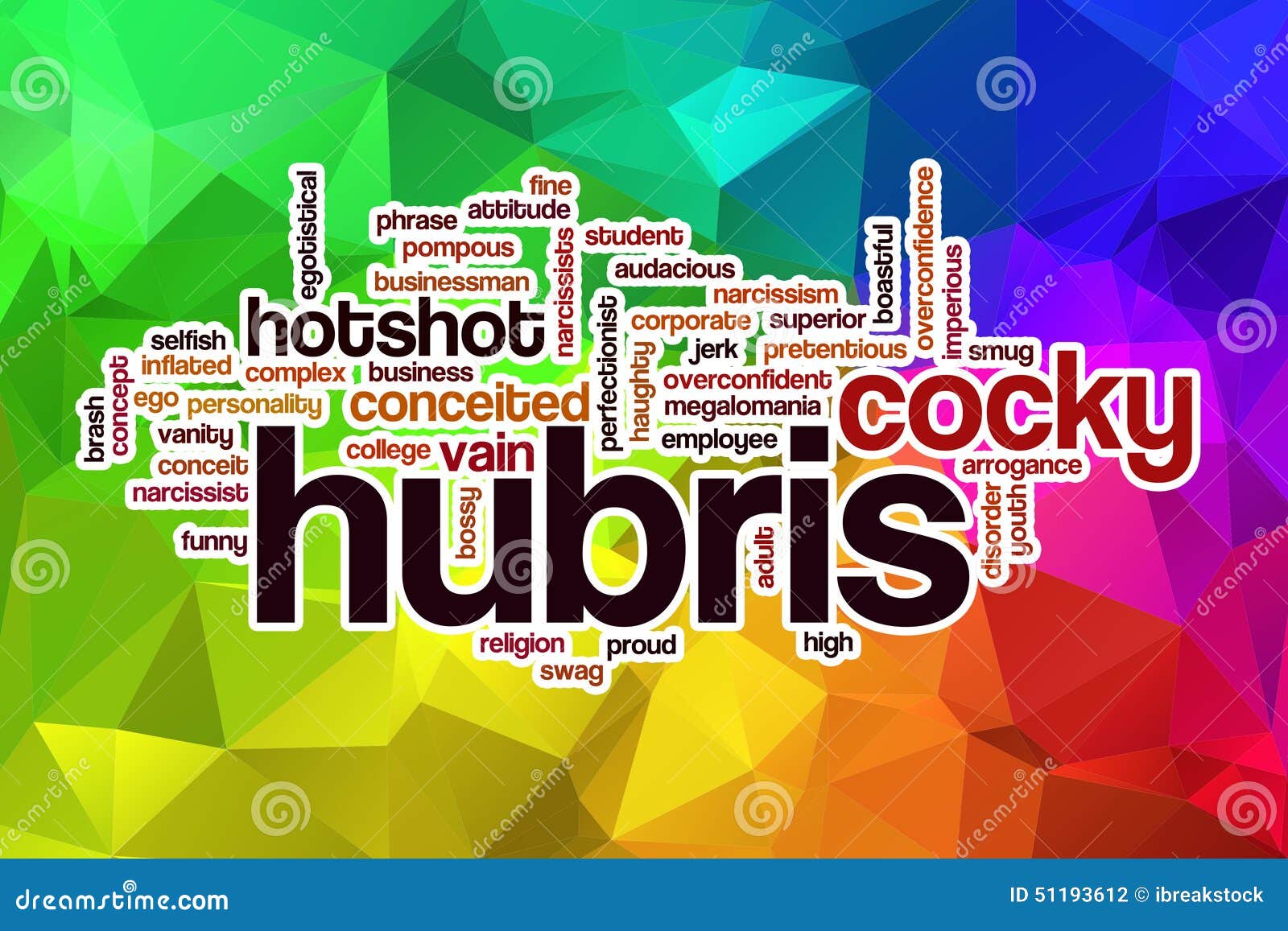 Hubris Word Cloud with Abstract Background Stock Illustration ...