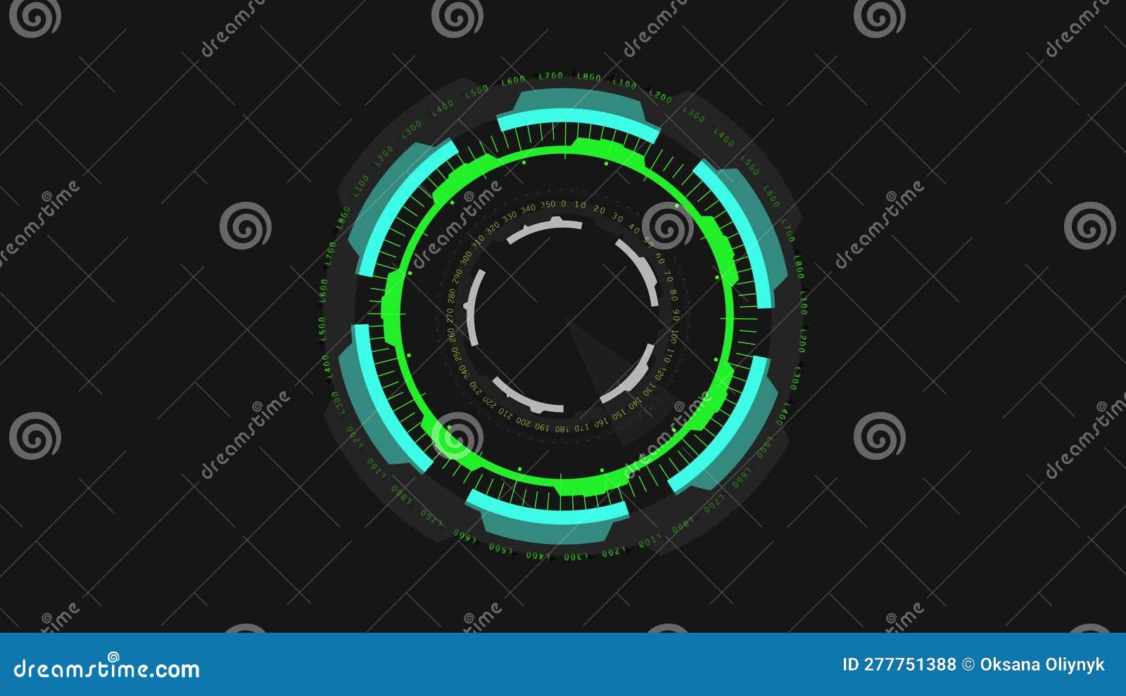 HUD Circle Interfaces, Futuristic Display, Loading Target, Intro. 3D ...