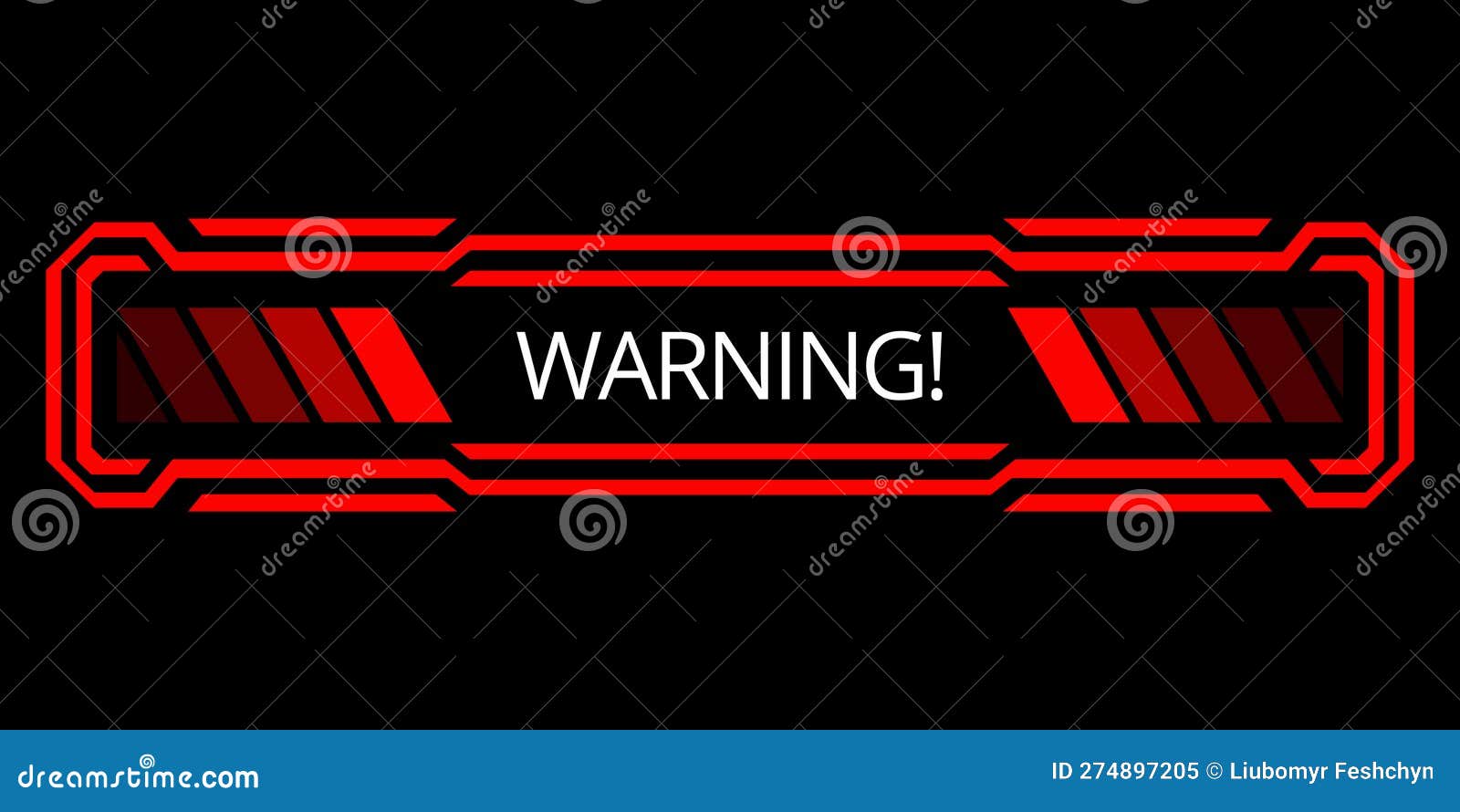 Hud Danger Alert. Attention Vector Red Interface Sign, Warning Or ...
