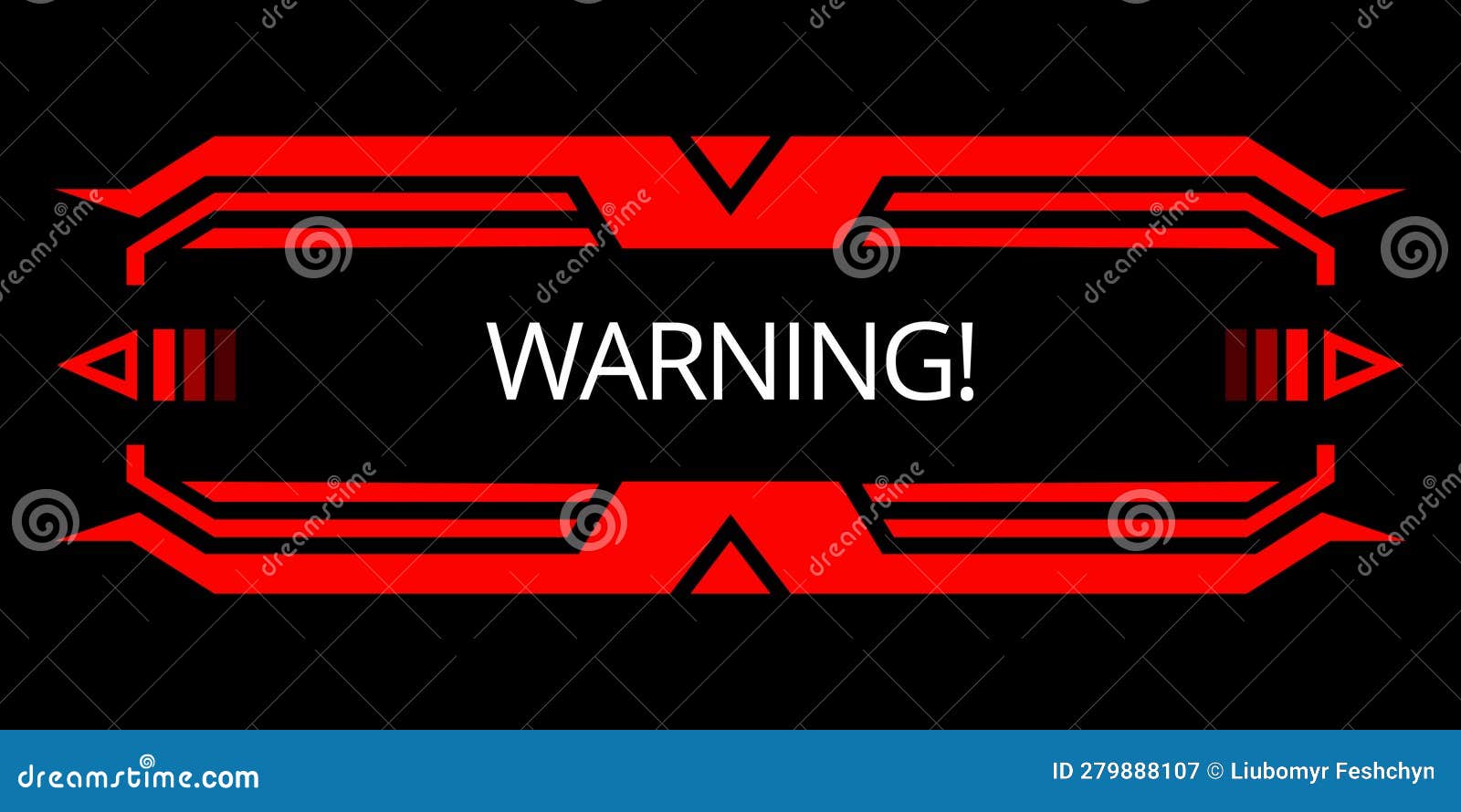 Hud Danger Alert. Attention Vector Red Interface Sign, Warning Or ...