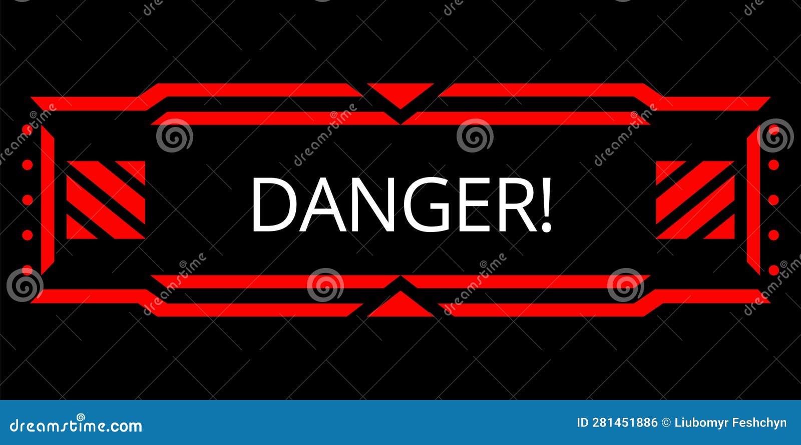 Hud Danger Alert. Attention Vector Red Interface Sign, Warning or ...