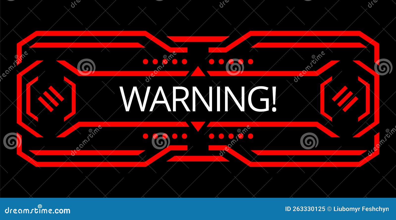 Hud Danger Alert. Attention Vector Red Interface Sign, Warning Or ...