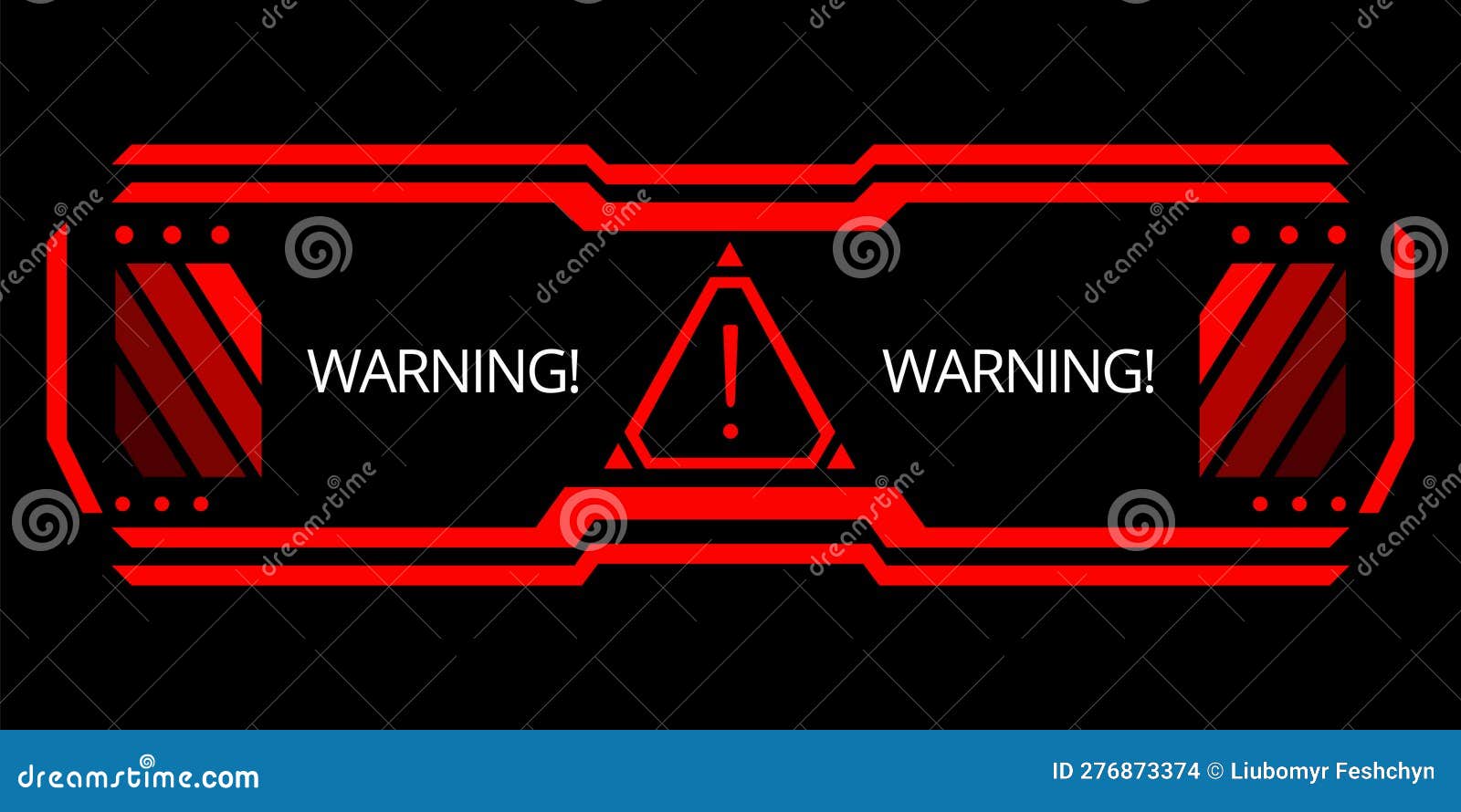 Hud Danger Alert. Attention Vector Red Interface Sign, Warning or ...