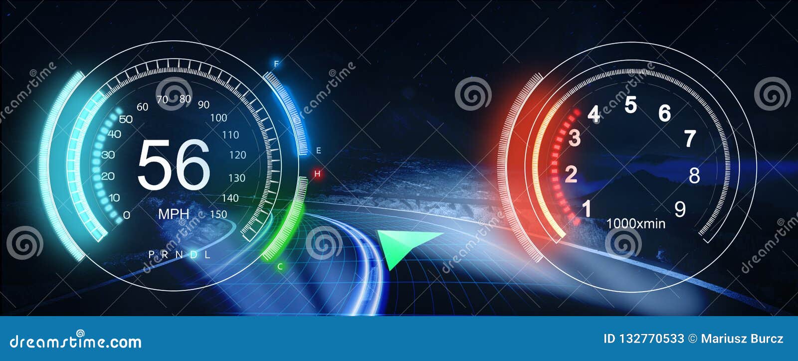 Dashboard UI. Futuristic Data Panel With User Interface Elements, Diagrams And Charts. Vector ...