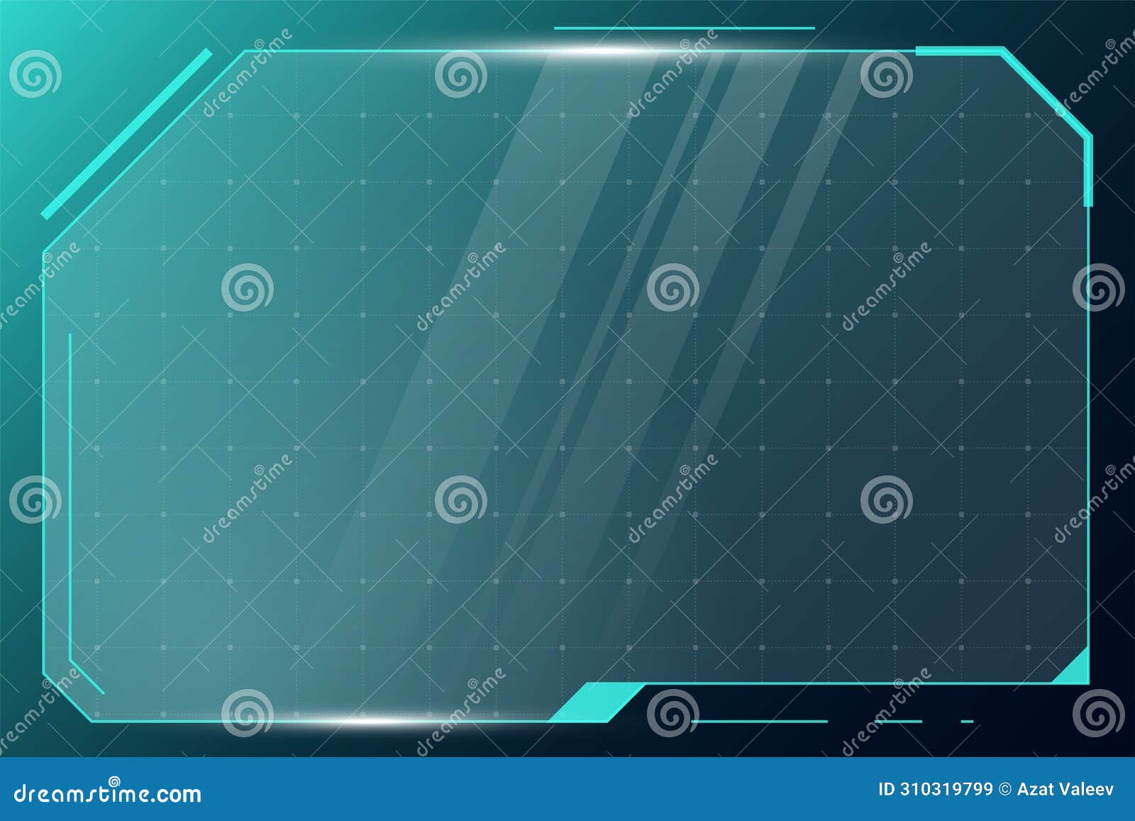 HUD Digital Futuristic User Interface Square Frame. Sci Fi High Tech ...