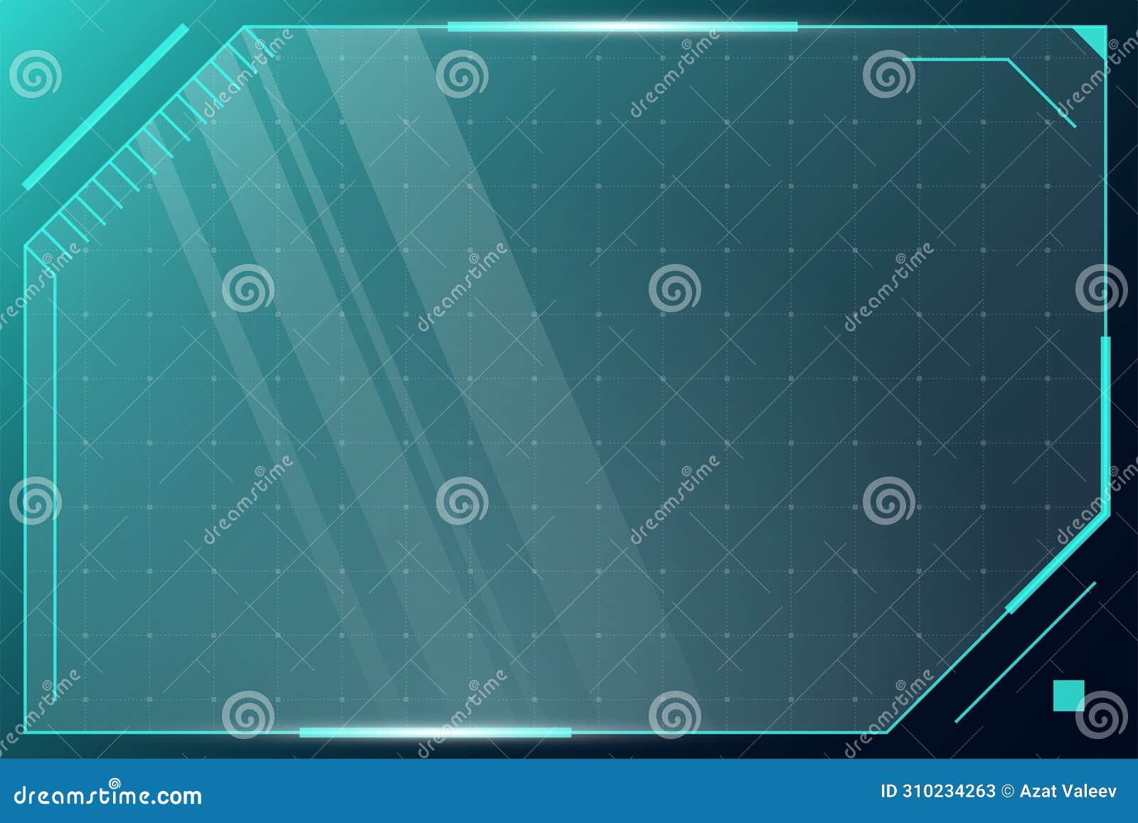 HUD Digital Futuristic User Interface Square Vertical Frame. Sci Fi ...