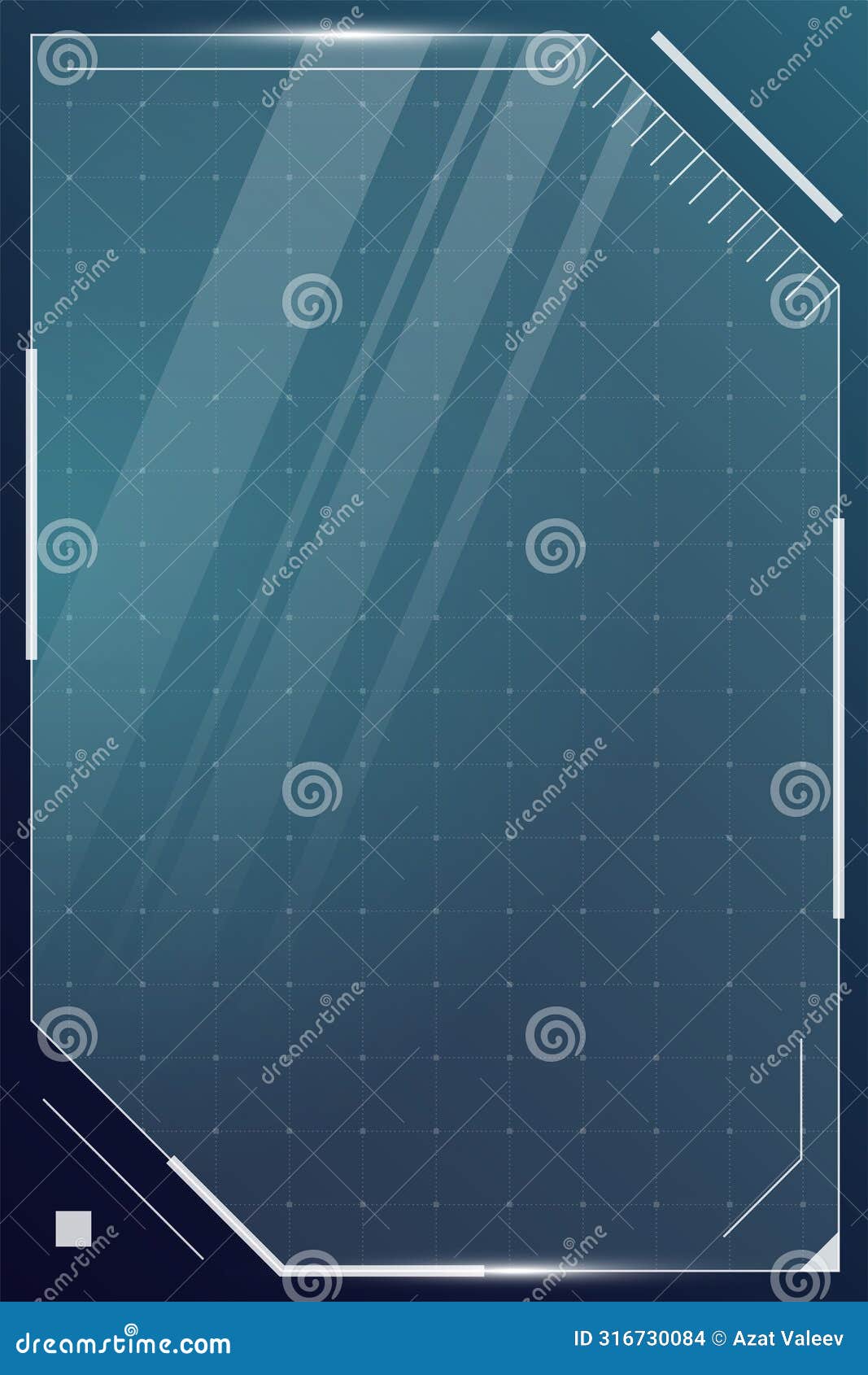 HUD Digital Futuristic User Interface Vertical Square Frame. Sci Fi ...