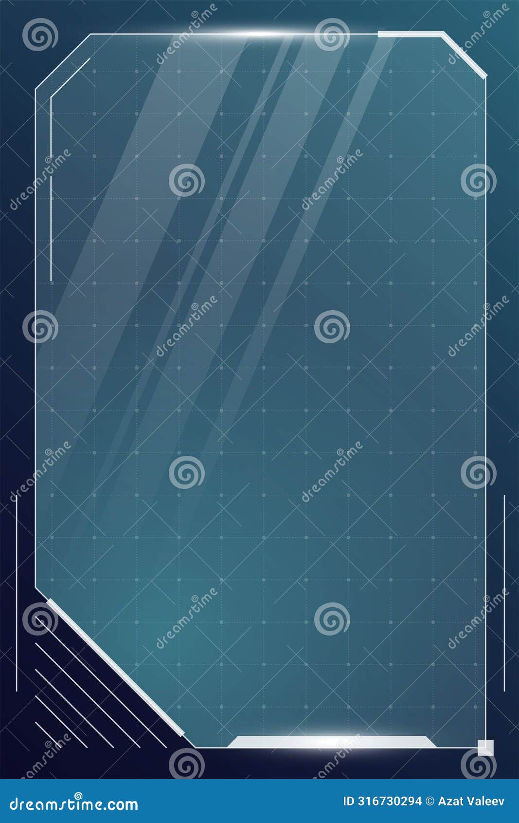 HUD Digital Futuristic User Interface Vertical Square Frame. Sci Fi ...