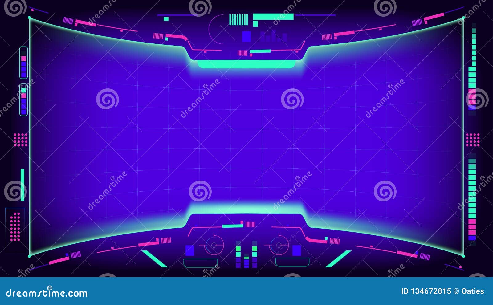 Hud Display Interface Elements Stock Vector - Illustration of ...