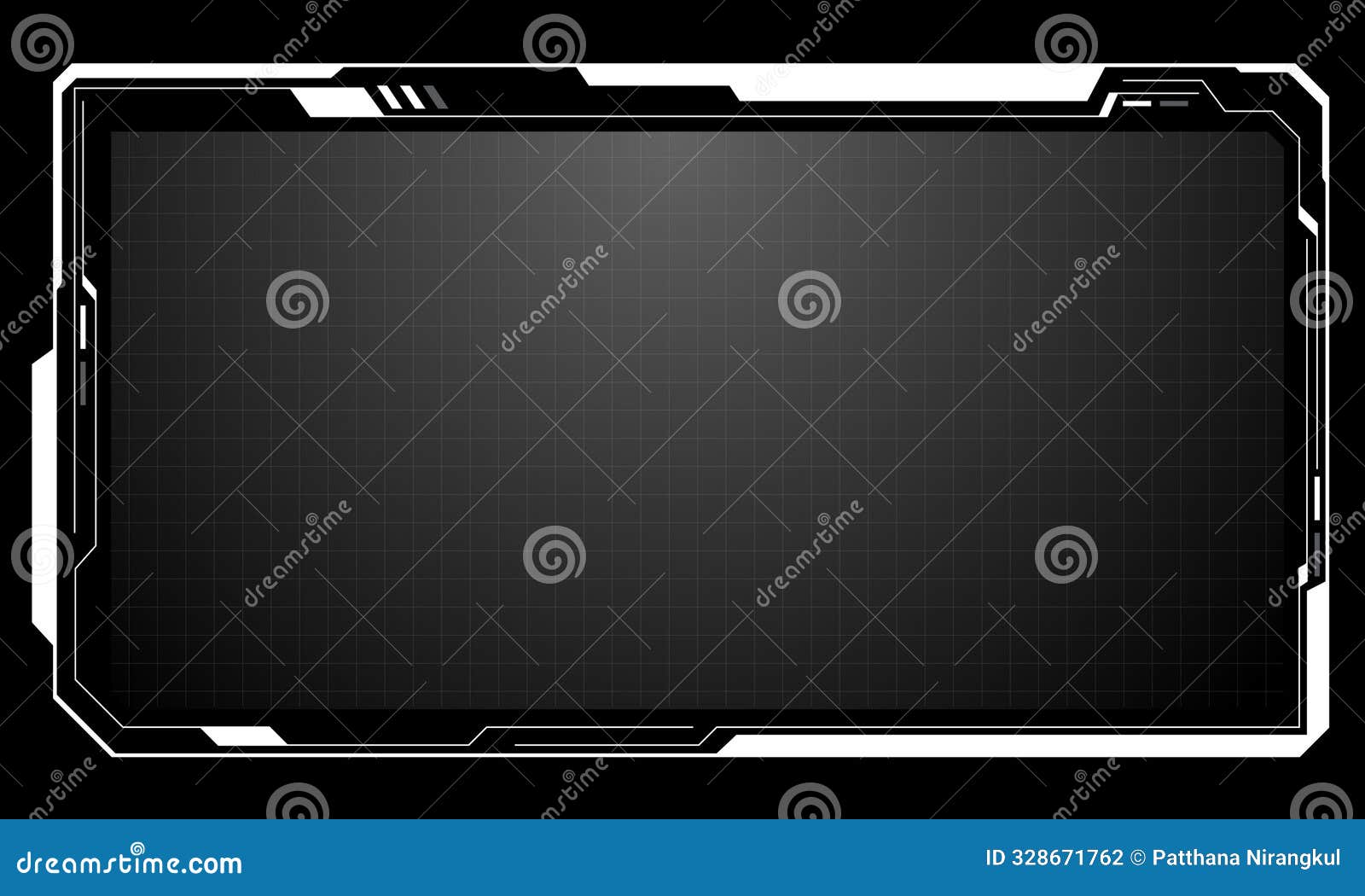 HUD Frames White Grey User Interface Elements Design Modern Technology ...