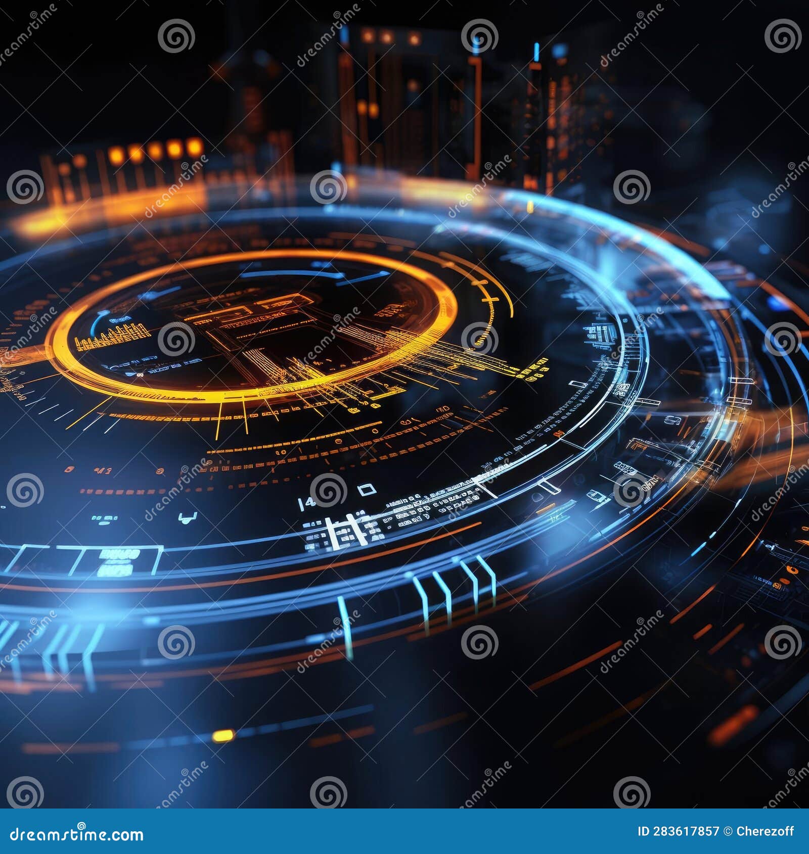 HUD element of the future stock illustration. Illustration of modern ...