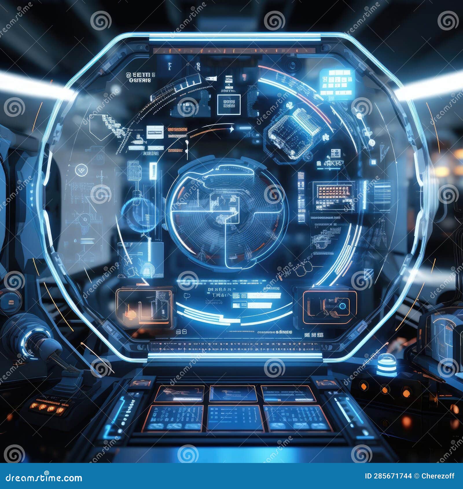 HUD element of the future stock illustration. Illustration of techno ...