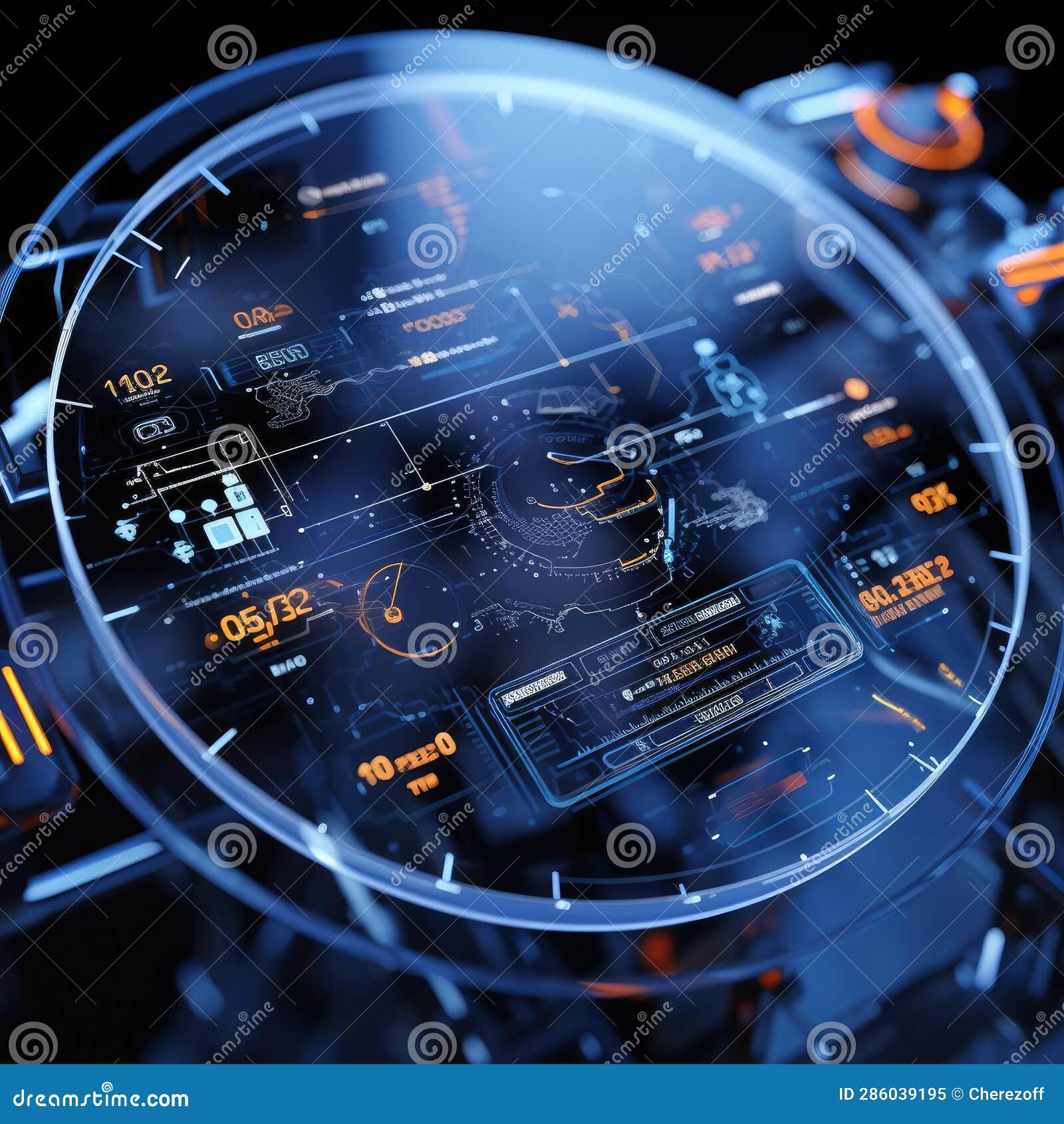 HUD element of the future stock illustration. Illustration of abstract ...