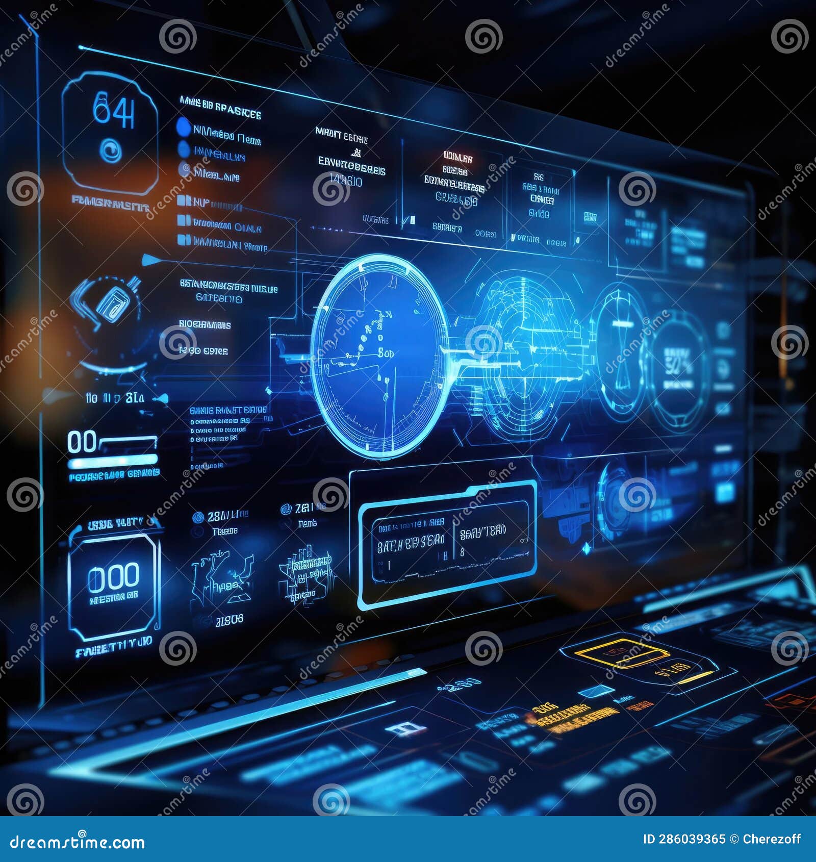 HUD element of the future stock illustration. Illustration of future ...