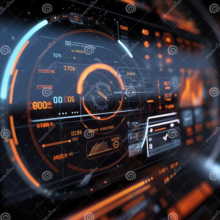 HUD element of the future stock illustration. Illustration of tech ...