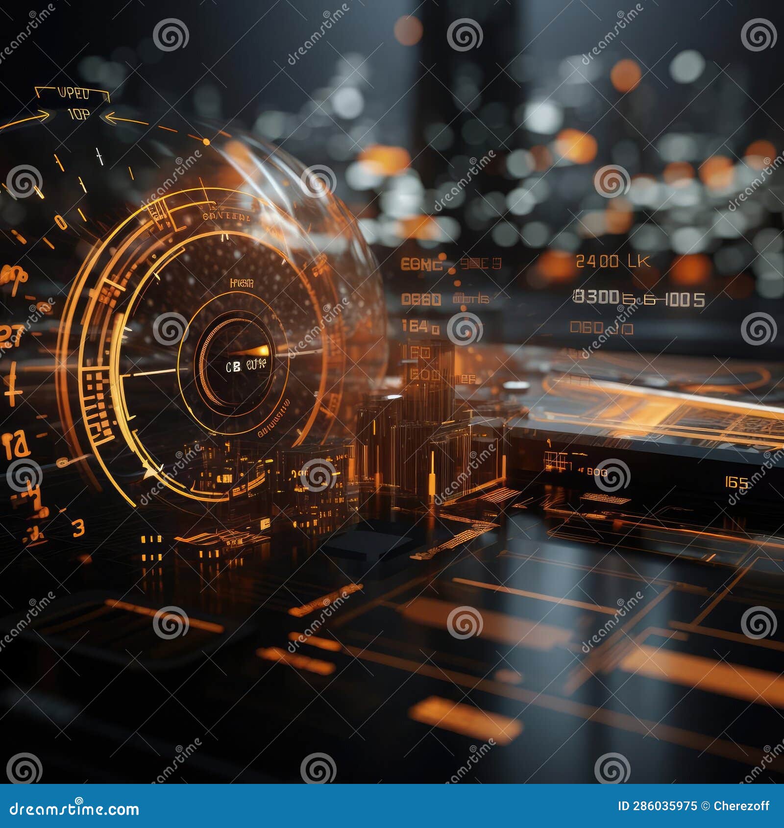 HUD element of the future stock illustration. Illustration of game ...