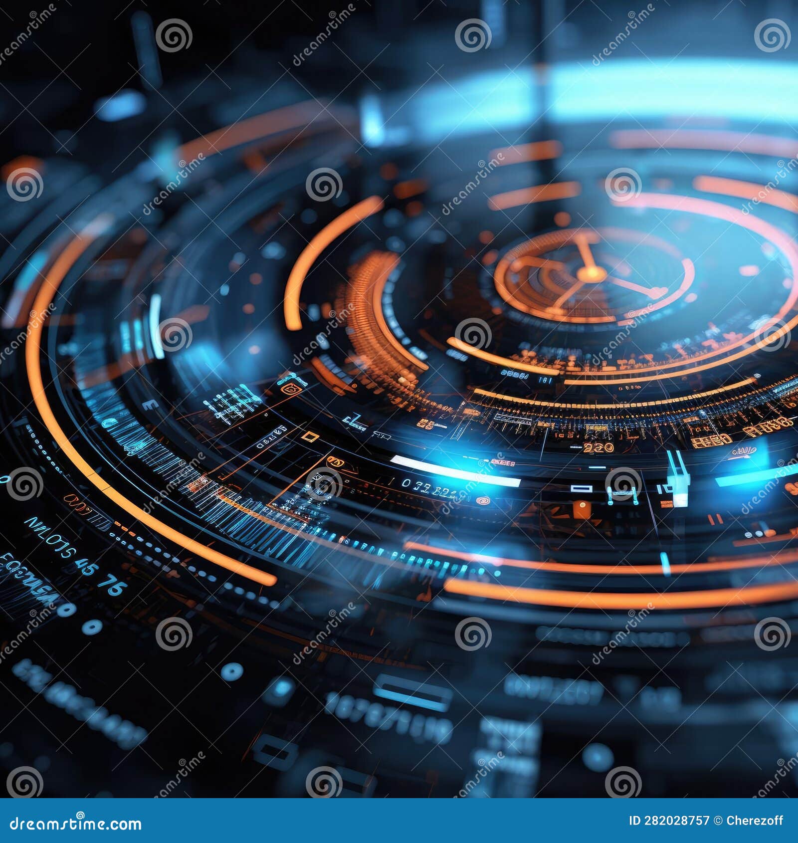 HUD element of the future stock illustration. Illustration of modern ...