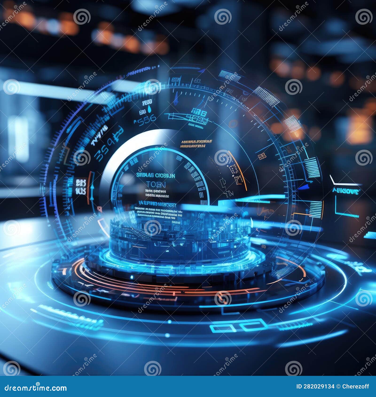 HUD element of the future stock illustration. Illustration of element ...