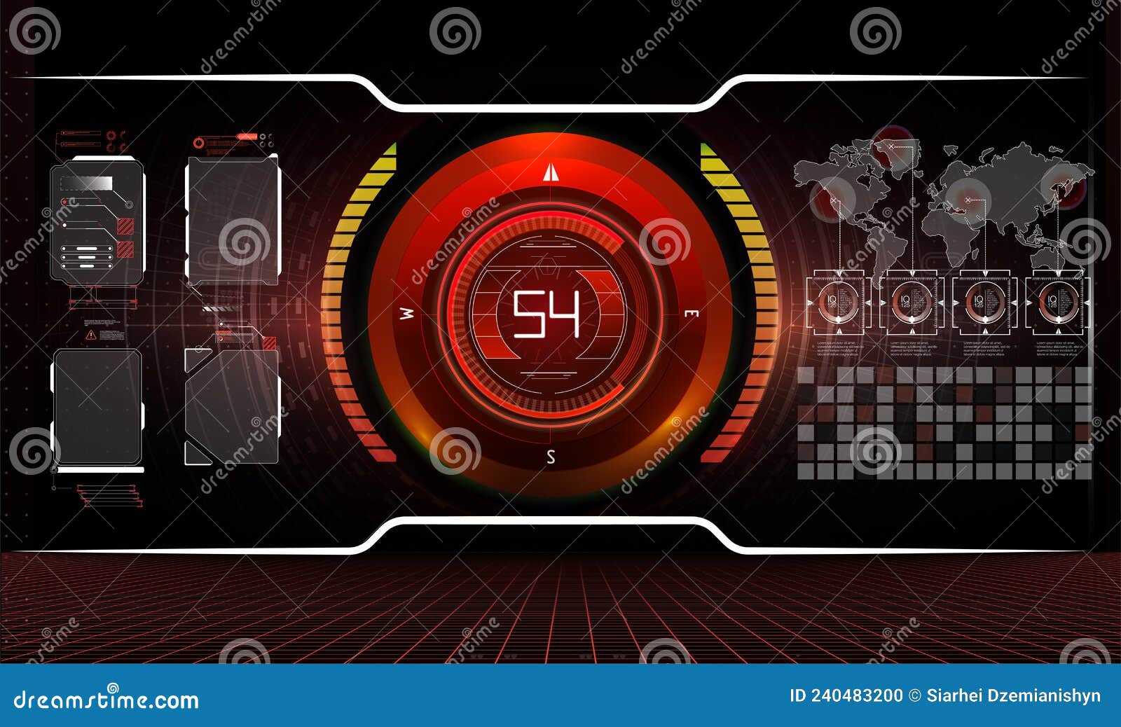 Hud Elements,graph.Vector Illustration.Head-up Display Elements for the ...